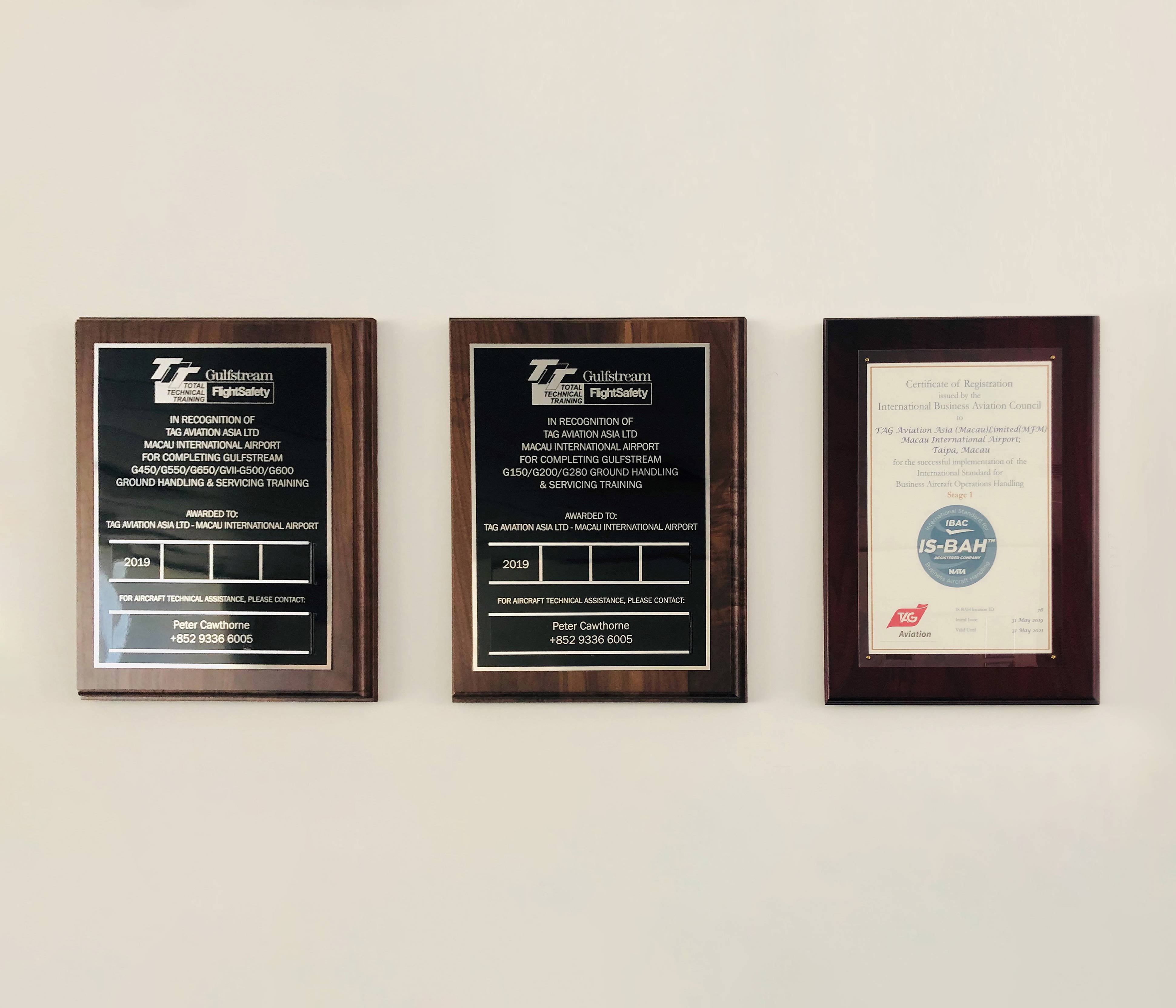 Gulfstream Aerospace Corporation New Certification for TAG Macau FBO